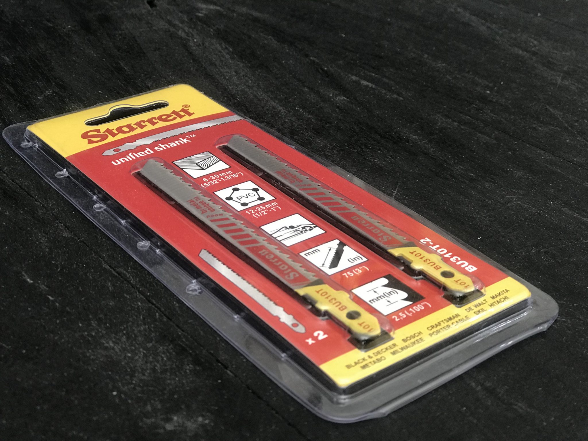 Starrett 75mm x 10 TPI Jig Saw Blades, 2 pack - Dubbeld Wood Tools